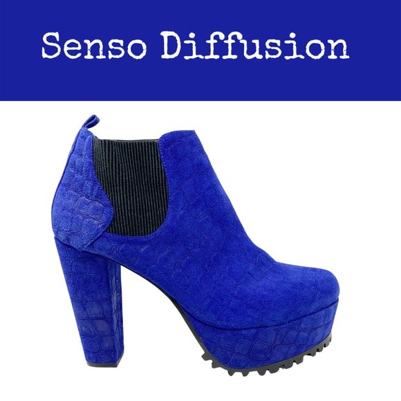 SENSO | Shoes | Nwot Senso Diffusion Rex Blue Platform Ankle Boots ...